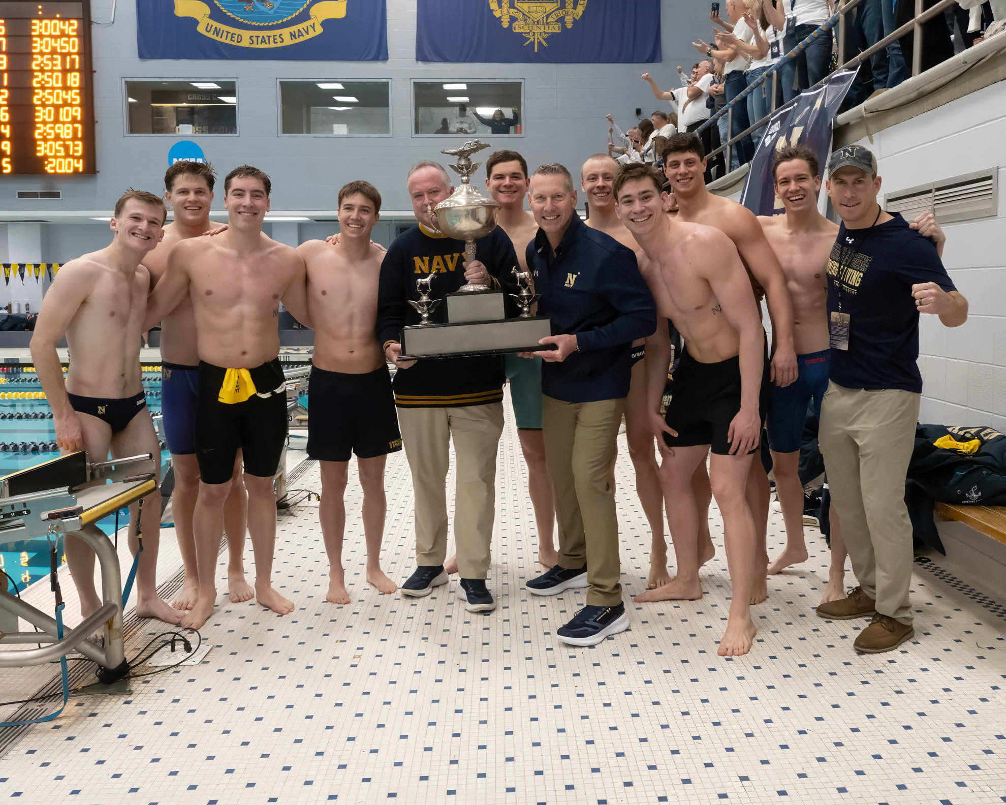 Navy Men's Swimming & Diving Earn Star with Big Win - Army Navy Game